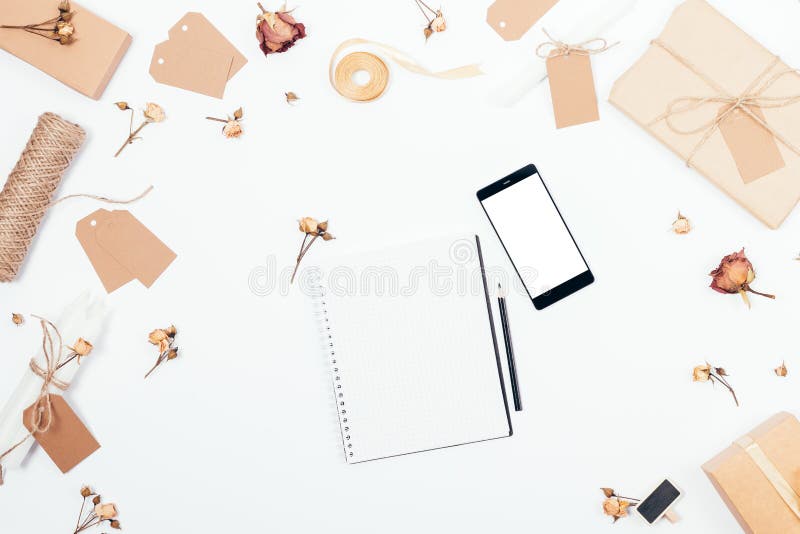 Concept of Romantic Diary and Writing: Flat Lay Arrangement of E Stock ...