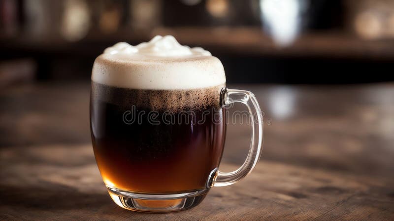 Root Beer Mug with Frothy Foam and Backlighting.AI Generated Stock ...