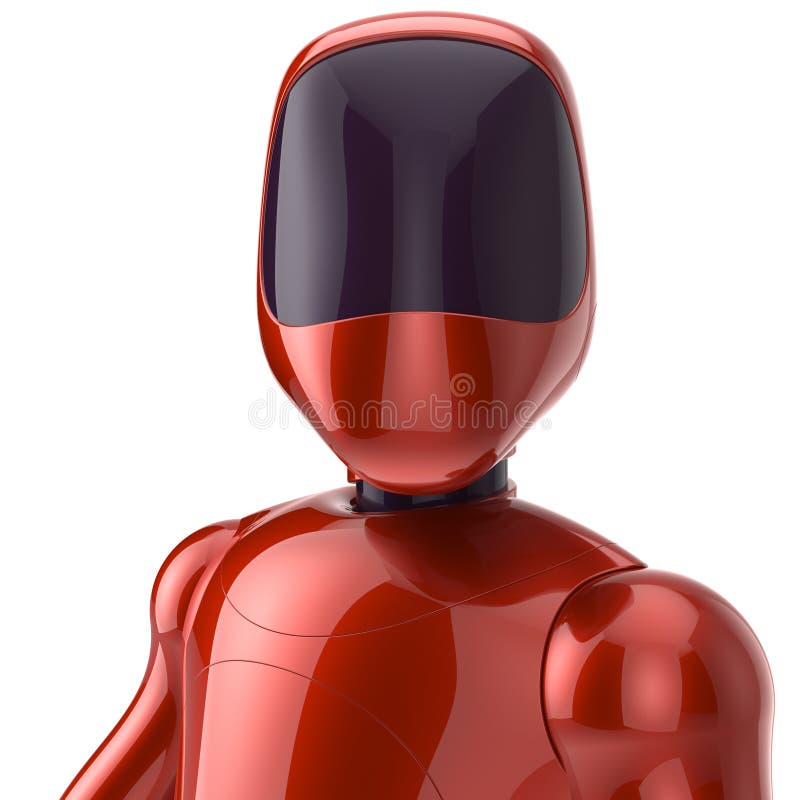 Concept Rouge Futuriste De Cyborg De Robot Illustration Stock ...