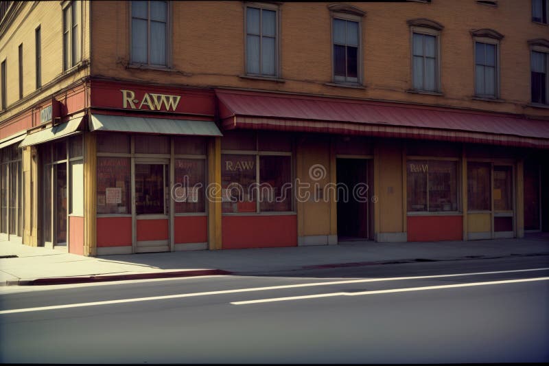 A Row of Store Fronts on a City Street. Generative AI Stock ...