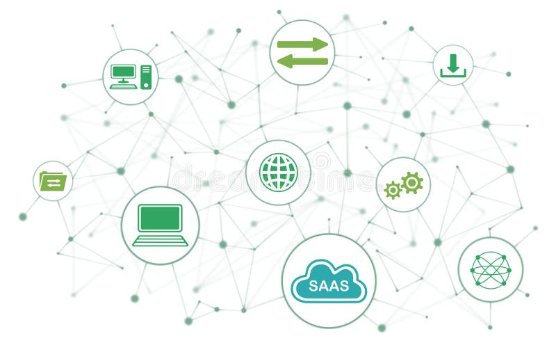 Concept of saas stock illustration. Illustration of circle - 187779209