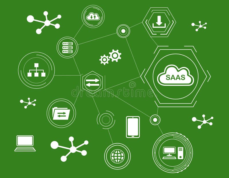 Concept of saas stock illustration. Illustration of concept - 206031592
