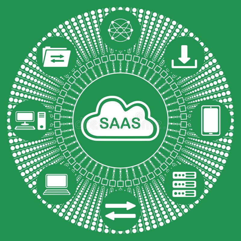 Concept of saas stock illustration. Illustration of provider - 218985639