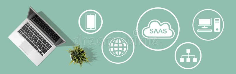 Concept of saas stock image. Image of software, server - 320416865