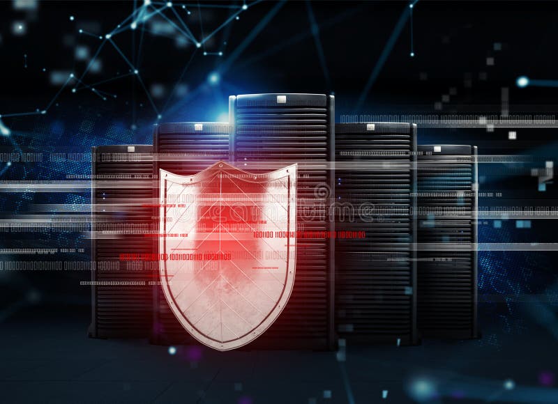 Concept of Safety in a Data Center Room with Database Server Stock ...