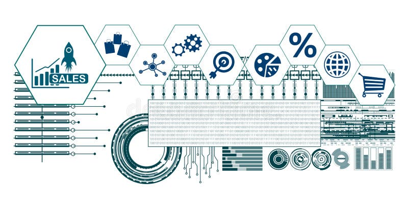 Concept of sales growth stock illustration. Illustration of success ...