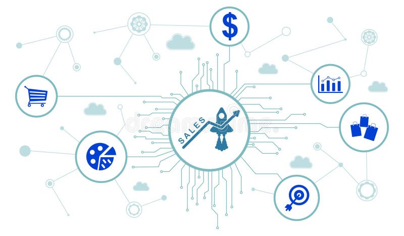 Concept of sales growth stock illustration. Illustration of development ...