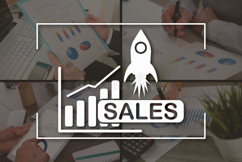 Concept of sales growth stock illustration. Illustration of strategy ...