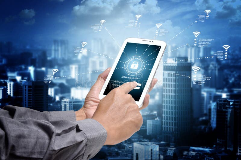 Concept Sans Fil De Connexion De Wifi D'Internet Photo stock - Image du ...