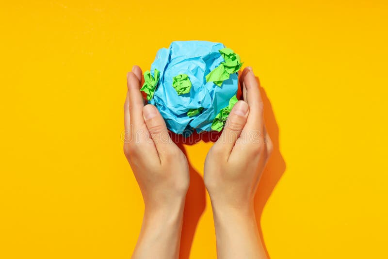 Concept of Save the World and Recycling Stock Photo - Image of planet ...