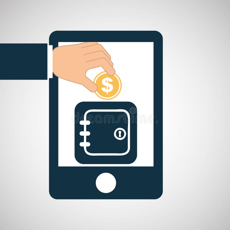 Concept saving money box stock vector. Illustration of isolated - 80631570