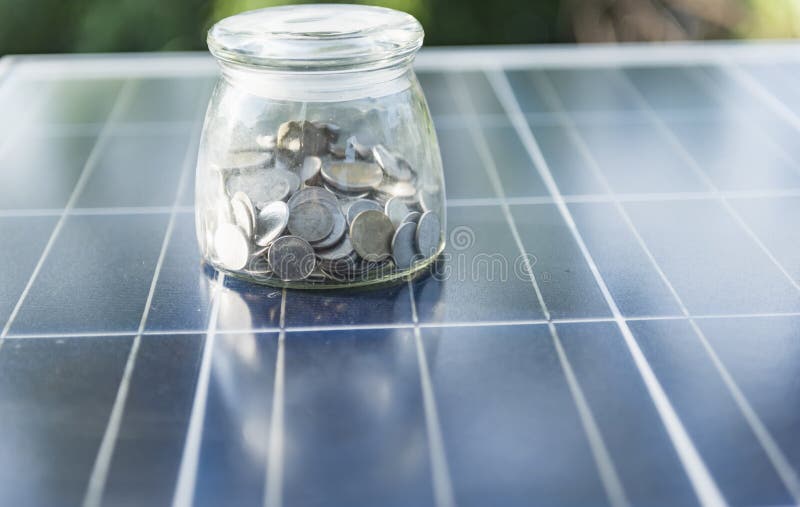 Concept of Saving Money If Using Solar Energy Stock Image - Image of ...