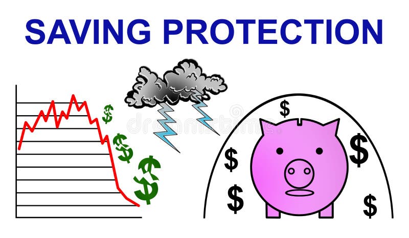 Concept of Saving Protection Stock Illustration - Illustration of ...