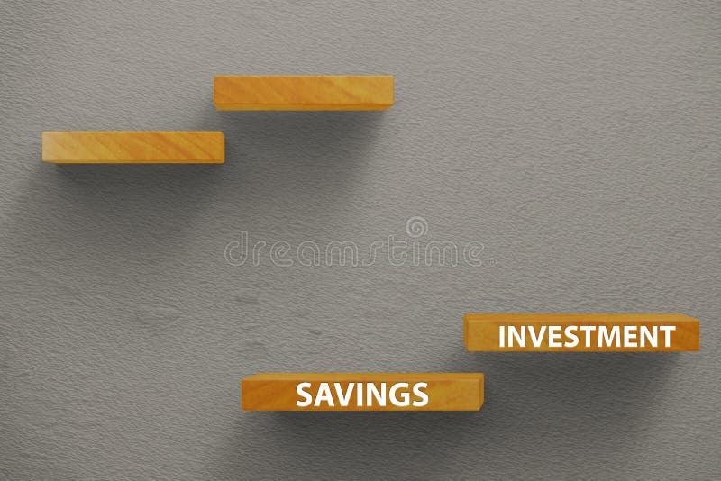 Concept of Savings and Investment with Steps Stock Image - Image of ...