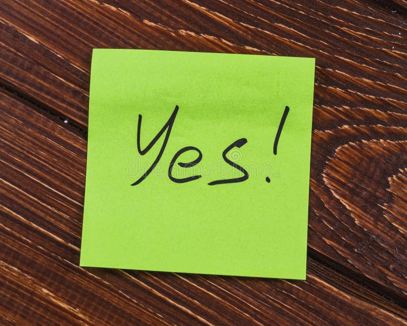 Concept for Saying Yes Photo Stock Photo - Image of sticky, home: 325251756