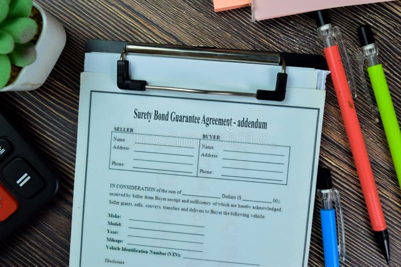 Concept of SBA Form 991 - Surety Bond Guarantee Agreement - Addendum ...