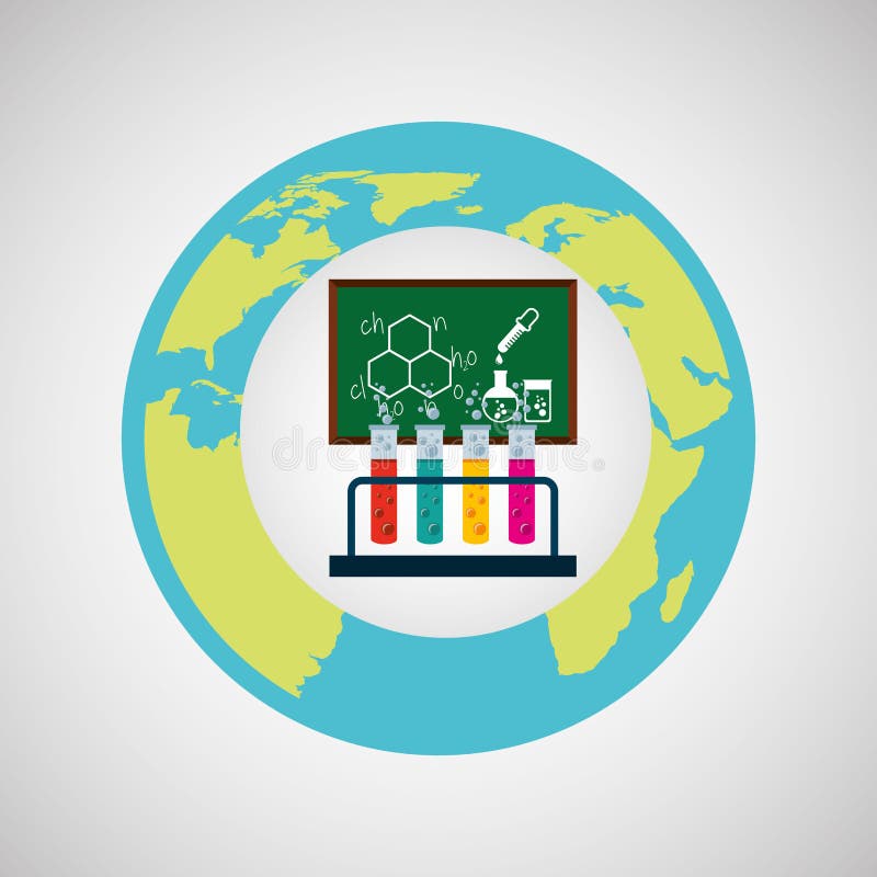 Concept Science Laboratory Board and Tests Tube Icon Graphic Stock ...