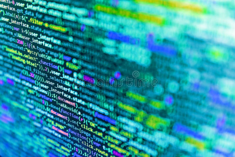 Concept Screen of Experienced Web Developer. Concept of Security, Programming and Hacking, Deep ...