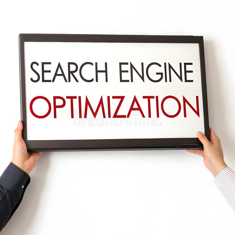 Search Engine Optimization Isolated on White Background Stock ...