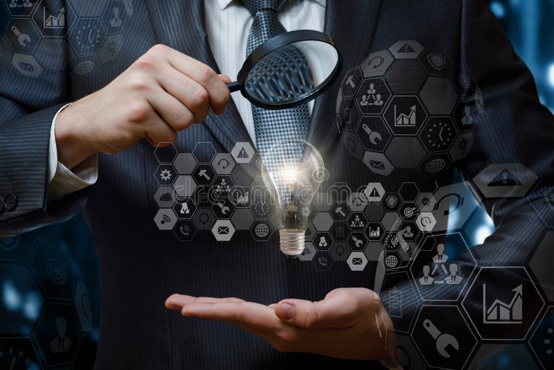 Concept Of The New Ideas, Discoveries And Solutions. Stock Photo ...