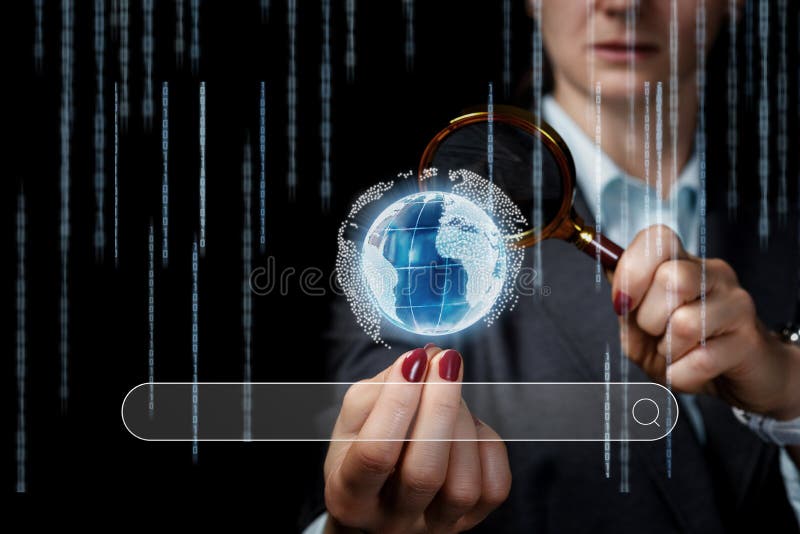 The Concept of Search in a Network the of Information Stock Photo ...