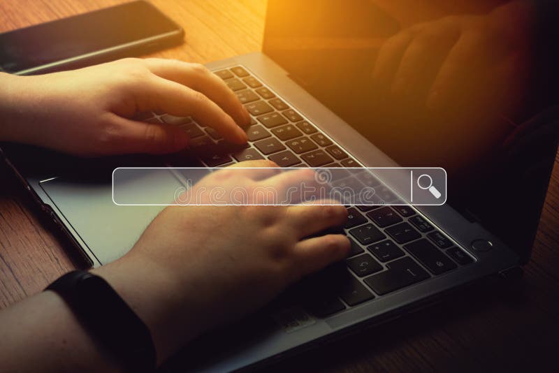 Concept of Searching Browsing Internet Data Information. Stock Image ...