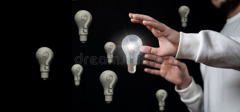 Concept of Searching for Ideas To Solve Existing Issues Stock Photo ...