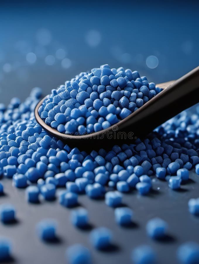 Secondary Granule Made of Polypropylene, Blue Plastic Pellets Crumbles ...