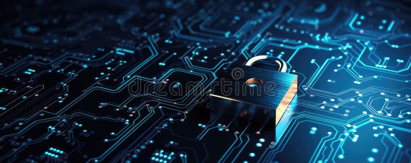 Secure Connection or Cybersecurity Service. it Features a Close-up of a ...