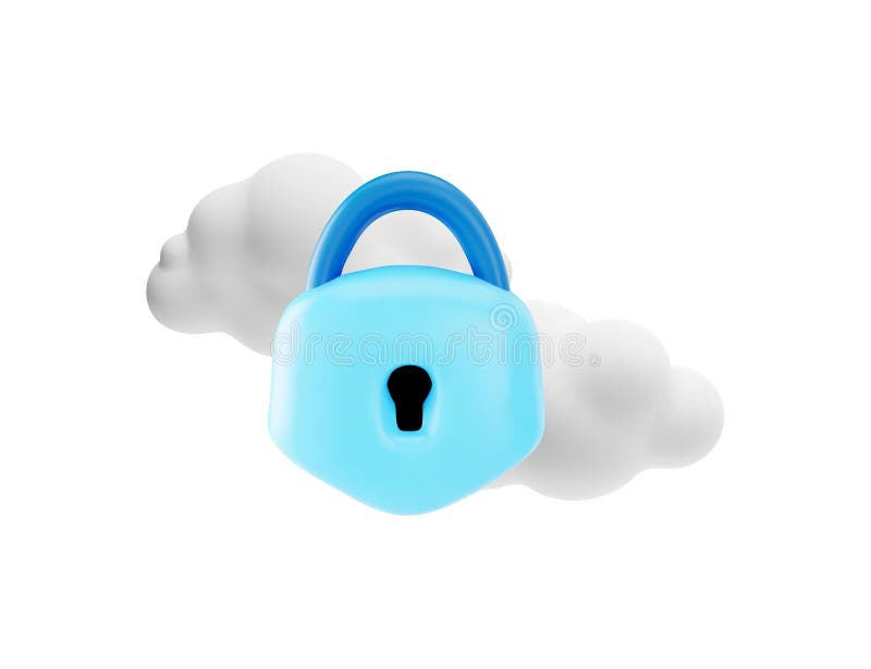 Cloud, Protection and Security Vector Icons Set Cyber Computer Network ...