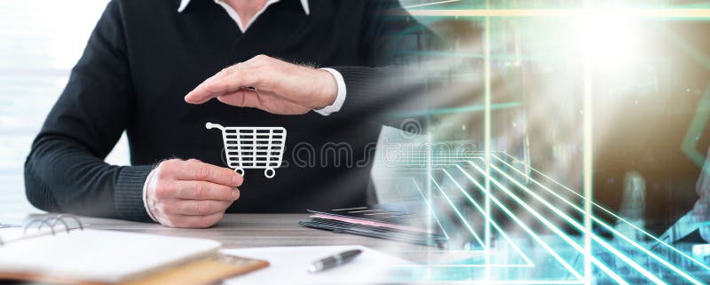 Concept of Secure Purchase Multiple Exposure Stock Photo - Image of ...