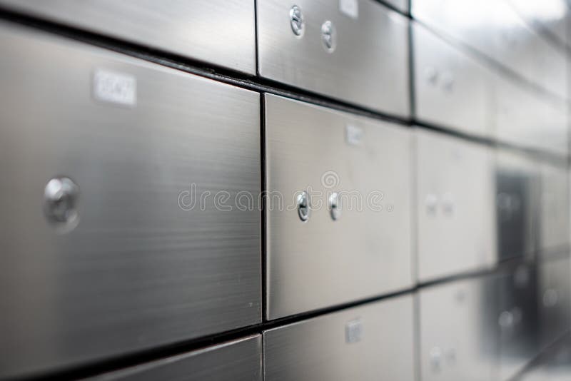 Blurred Metal Safe Box Panel Wall. Stock Image - Image of cell, concept ...