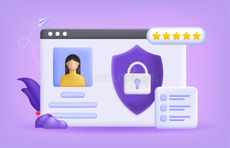 Concept of security stock vector. Illustration of tablet - 246058044