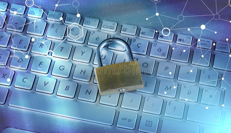 Concept of it Security; Light Effect Stock Image - Image of secure ...