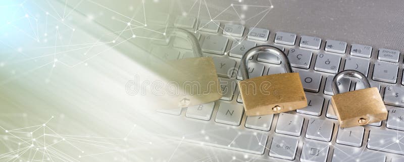 Concept of it Security Panoramic Banner Stock Photo - Image of concept ...