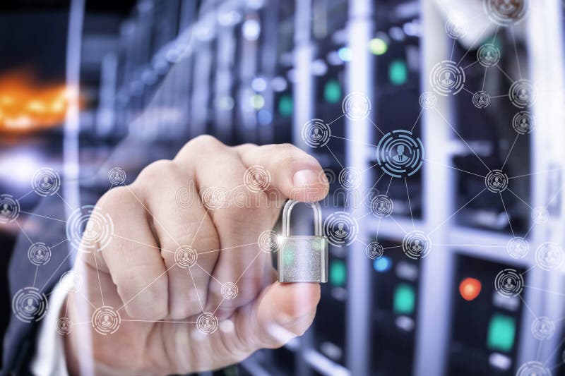 Concept of Security System Installation in Server Room Stock Image ...