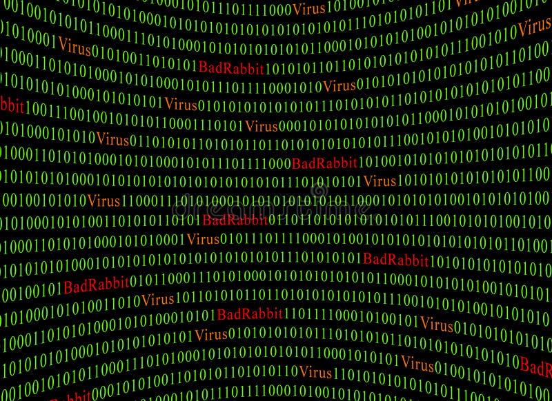 Bad Rabbit Ransomware Virus Stock Vector - Illustration of hacker ...
