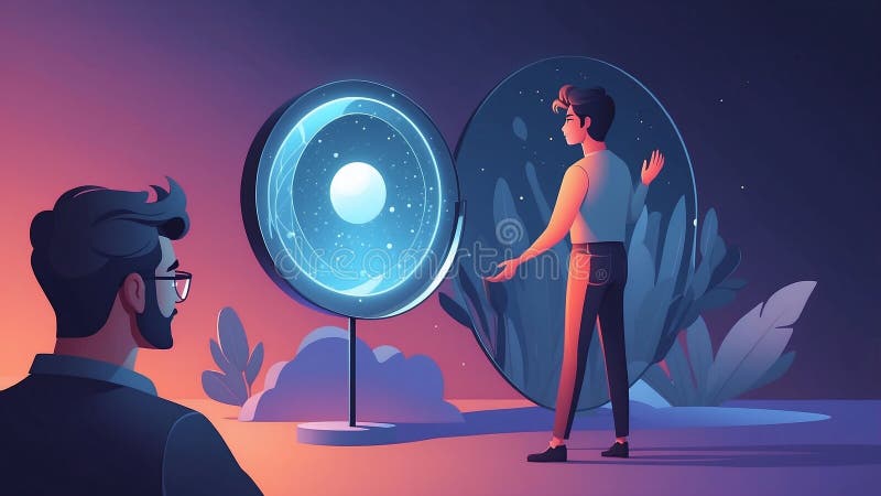 Concept of Self-discovery Visualized As a Person Holding a Glowing ...