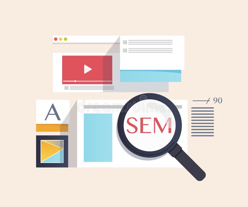 Concept of SEM - Search Engine Marketing,digital Marketing, Creative ...