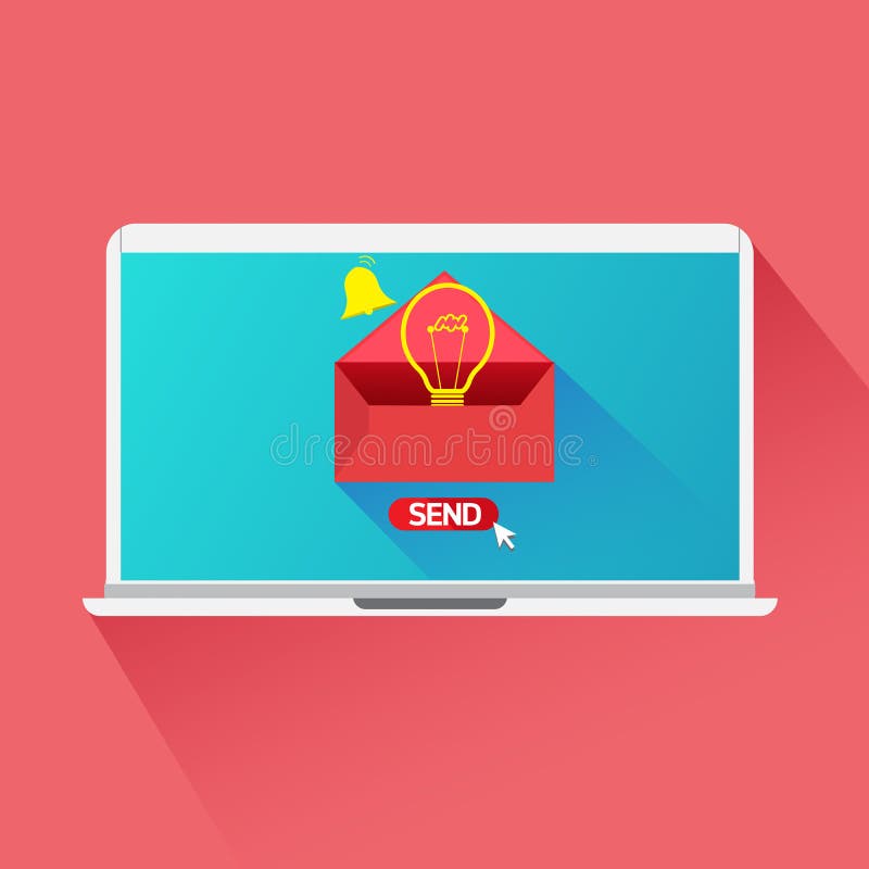 Concept send email idea stock vector. Illustration of success - 83346369