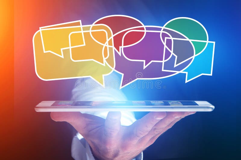 Concept of Sending Email on Smartphone Interface with Message Ic Stock ...