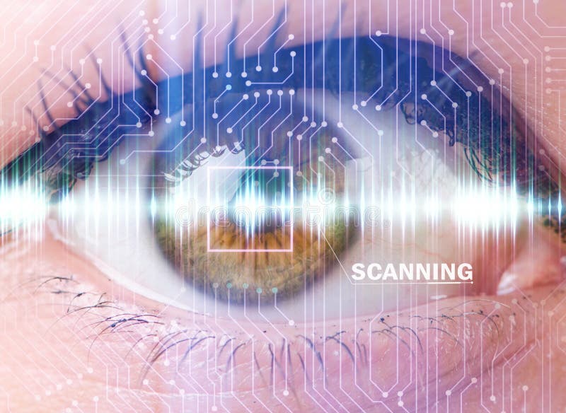 Concept of Sensor Implanted into Human Eye Stock Image - Image of ...