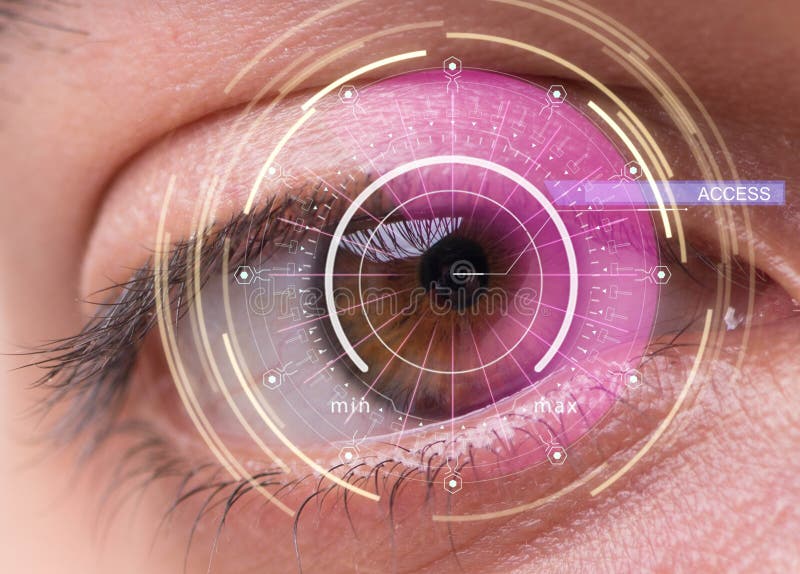 Concept of Sensor Implanted into Human Eye Stock Image - Image of ...