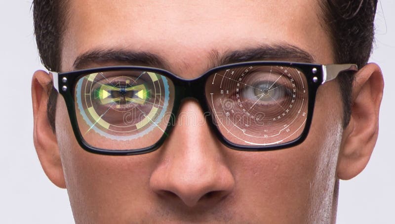 Concept of Sensor Implanted into Human Eye Stock Image - Image of ...