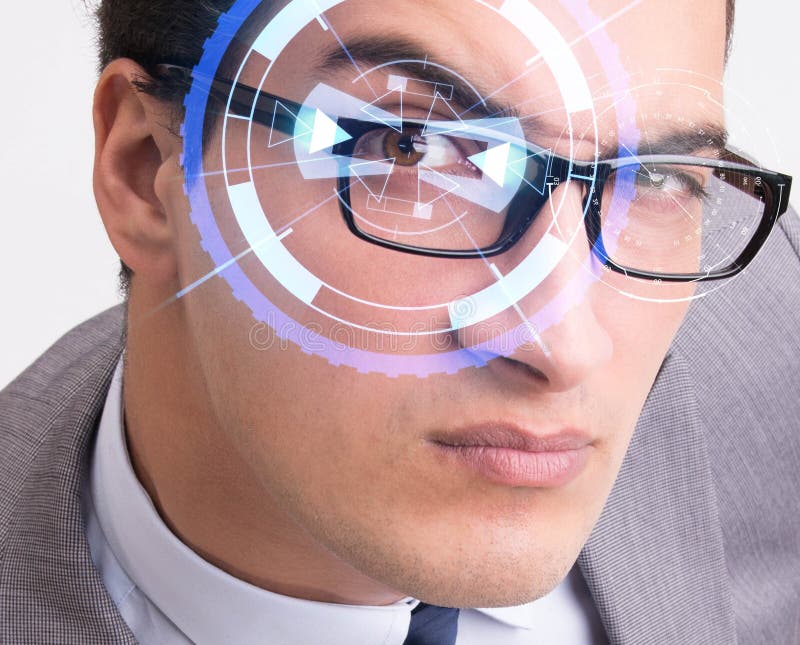 Concept of Sensor Implanted into Human Eye Stock Image - Image of cyber ...