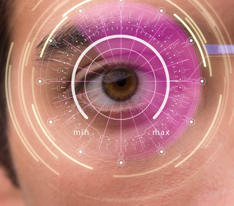 Concept of Sensor Implanted into Human Eye Stock Image - Image of ...