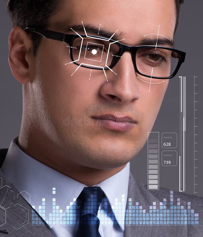 Concept of Sensor Implanted into Human Eye Stock Photo - Image of ...