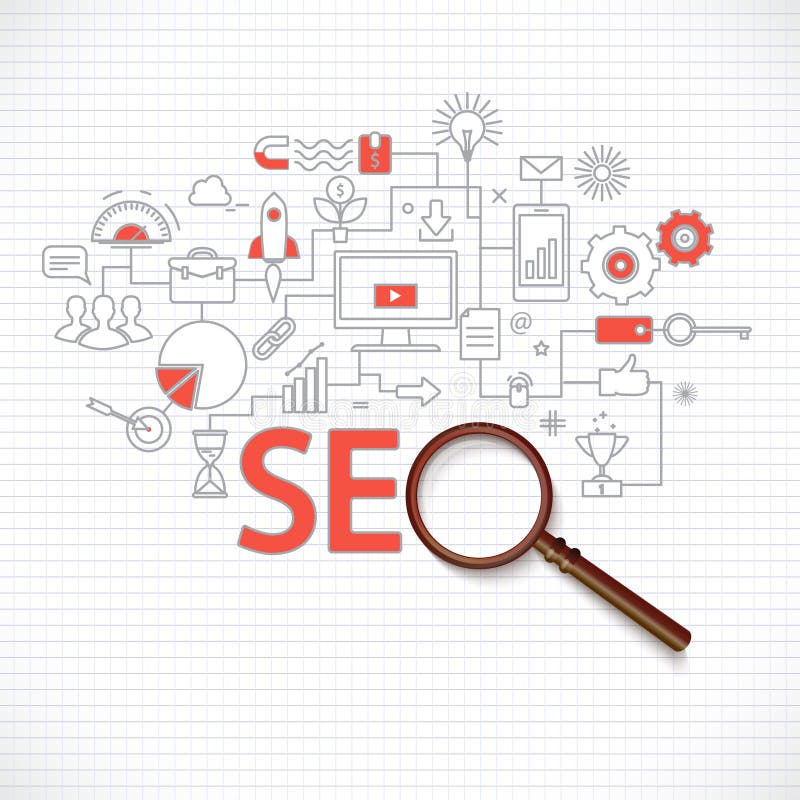 Analytics Search Information and Website SEO Optimization Stock ...