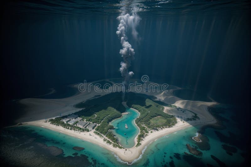 Serene Beauty of a Luxurious Blue Ocean Mat.AI Generated Stock ...