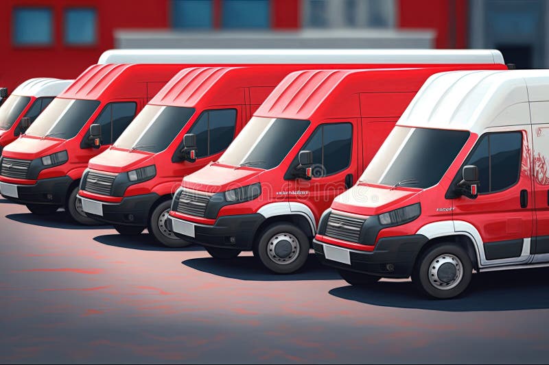 Concept Service Shipemt Delivery Express Best Vans White Row Van ...